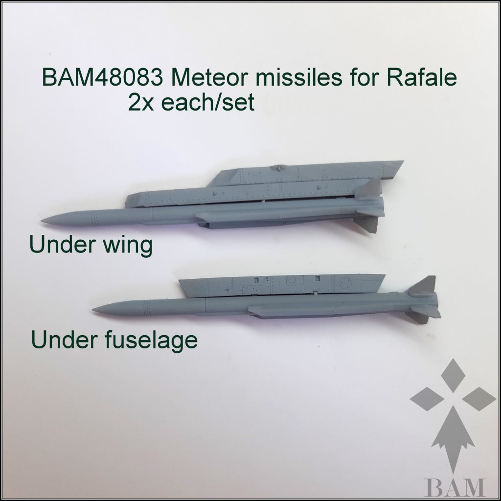 1/48 Meteor missiles and pylons for the Revell Rafale – BAM Models